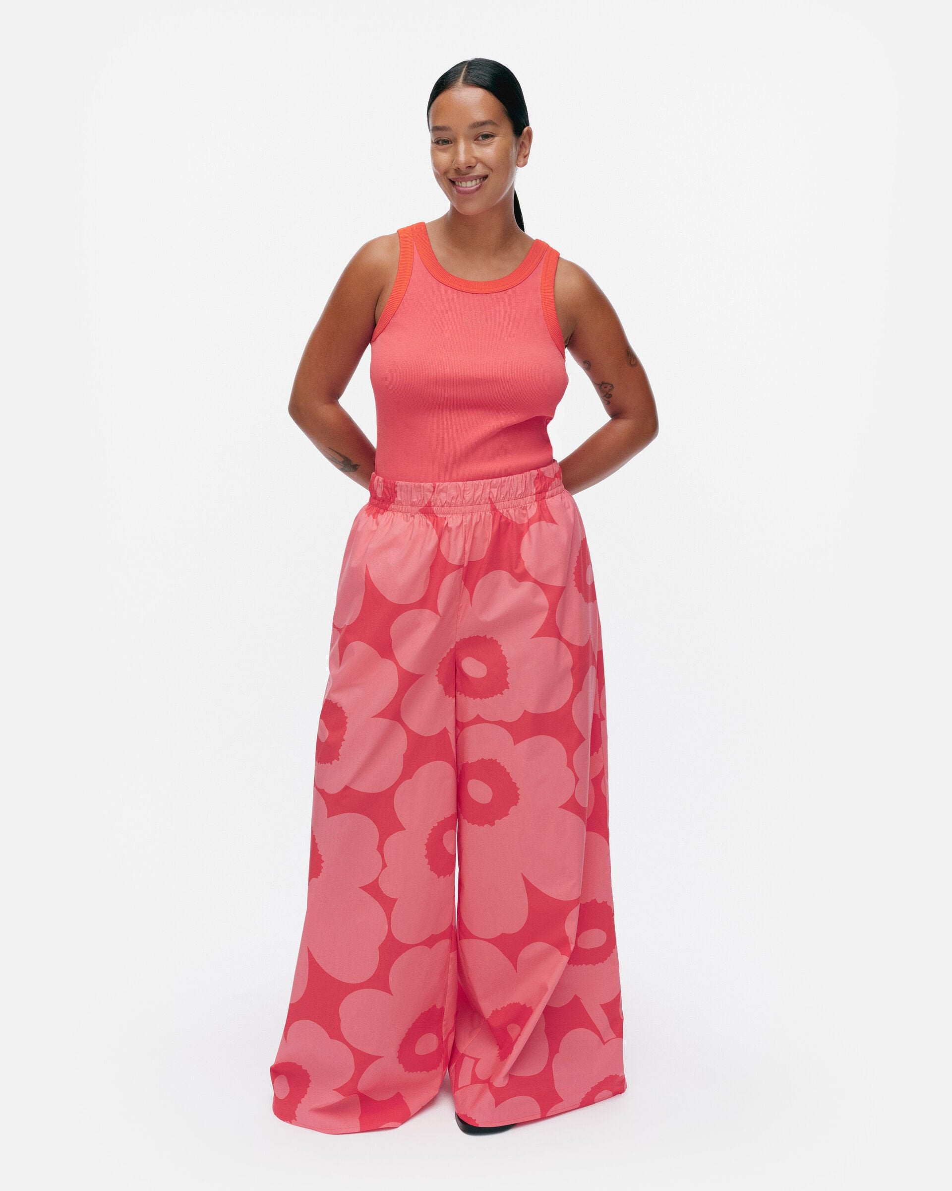 voimakukka unikko cotton poplin trousers – Design House Vancouver
