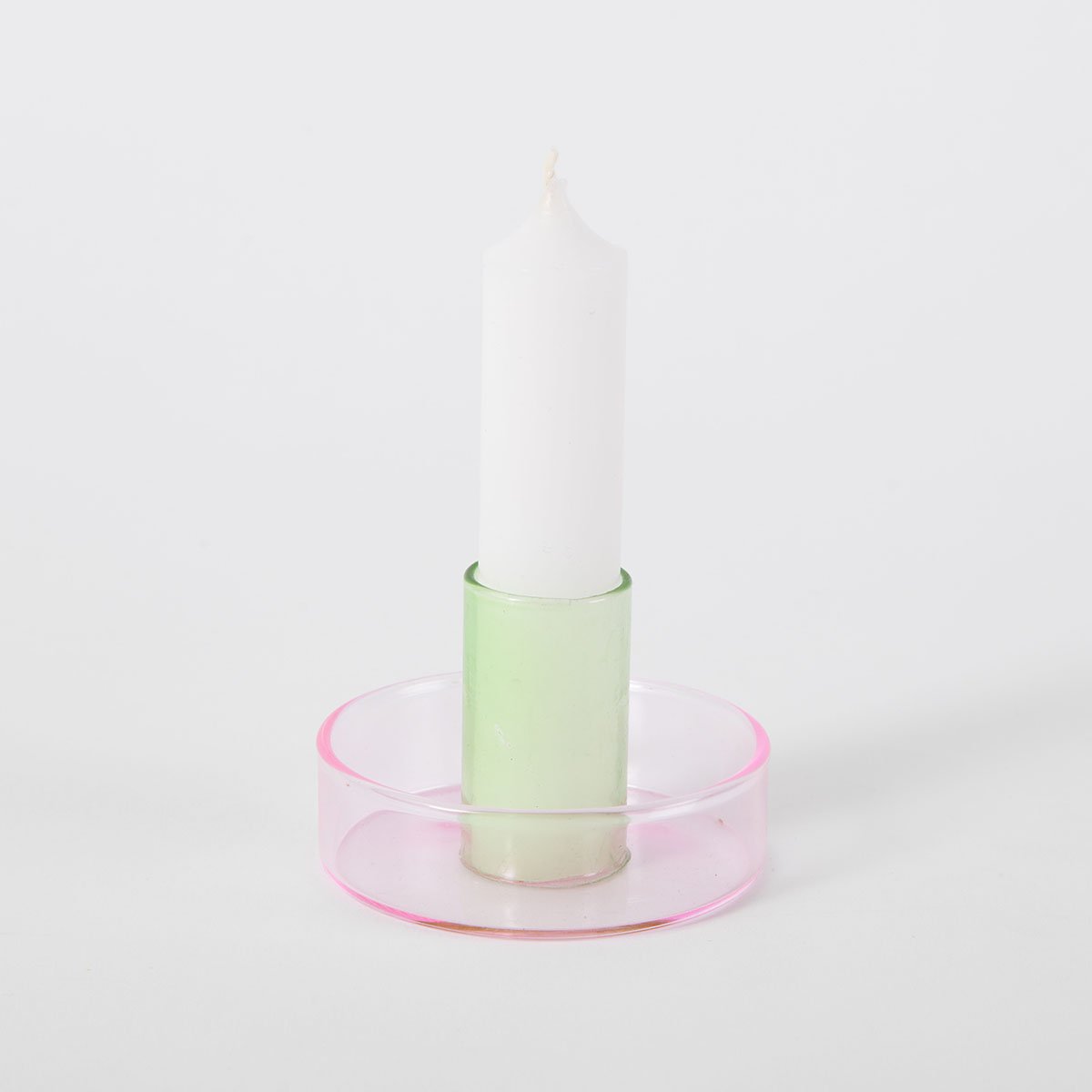 Duo Tone Glass Candlestick – Design House Vancouver
